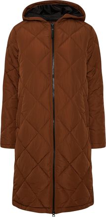 Oxmo OXStanca Damen Steppmantel Wintermantel Winterjacke gefüttert mit Kapuze Eingrifftaschen Regular fit, Größe:M, Farbe:Tortoise Shell (191241)