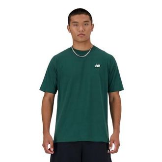 New Balance T-Shirt Homme Vert Manche Courte Carr&eacute; Sport Confort Taille S