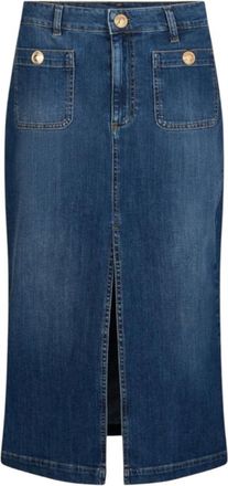 Liu Jo Femme, Jupes, Bleu, Taille: W27 Longuette Denim Skirt