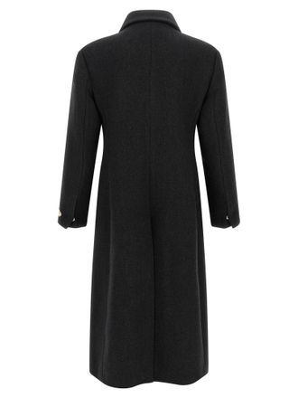 Jacquemus Virgin Wool Double-Breasted Coat - Gray