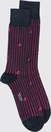 Paul Smith Wadenhohe gestreifte Socken mit Grafikdruck aus Baumwolle