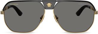 Versace Homme, Accessoires, Jaune, Taille: 61 MM Lunettes de soleil Ve2294
