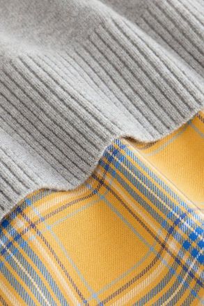 Next Rundhalspullover Superweicher Rundhalsauspullover im Hemd-Lagenlook (2-tlg)