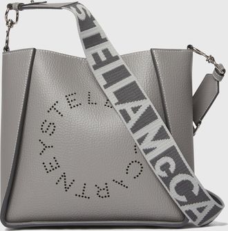 Stella McCartney Logo Square Crossbody Bag, Woman, Smoke grey