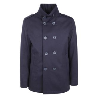 Herno Kurzer Milit&auml;r-Peacoat - - Coats - Herren - Blau - 2XL