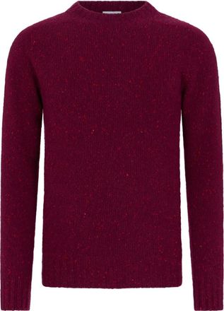 Malo Homme, Pulls, Violet, Taille: XL Pull ras du cou en cachemire