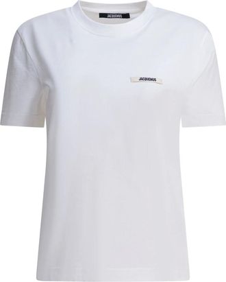 Jacquemus Femme, Tops, Blanc, Taille: 40 FR Le T-Shirt Gros Grain