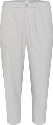 Kaffe Curve Pants Suiting KCmerla Damen Pants Hosen Gr&ouml;&szlig;e Gr&ouml;&szlig;en Weites Bein Business High Waist Hose Grey Melange 54