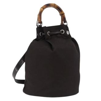 Gucci Sac seau Pre-owned en nylon - Femme - Pre-owned - Noir - Taille: ONE Size