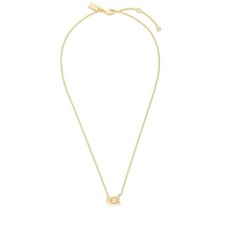Coach Halskette Coach Pearl Signature C Pendant Necklace 37341916GLD651 Goldfarben