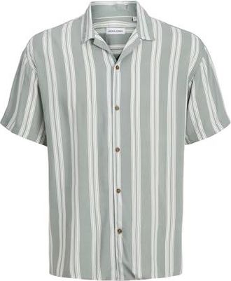 Jack & Jones Jjejeff Stripe Resort T-Shirt SS Sn Chemise à Manches Courtes, Iceberg Green, XS Hommes