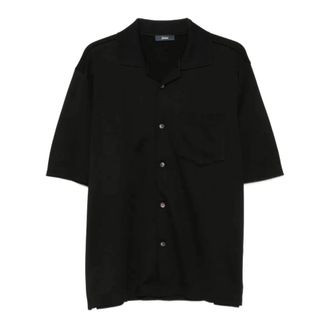 Herno Kurzarmhemden - - Shirts - Herren - Schwarzk - L