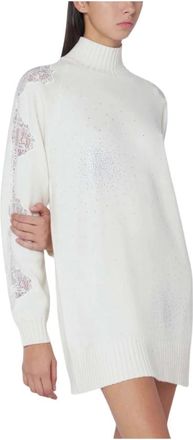 Giuseppe Di Morabito Femme, Robes, Blanc, Taille: 38 FR Robe Courte en Tricot