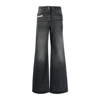 Givenchy Distressed Wide Leg Jeans aus Denim - - Jeans - Damen - Schwarzk - W27