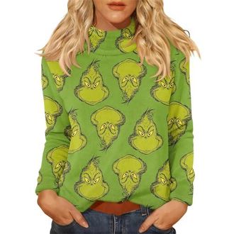 Generic Le Grinch Tshirt Noel Femme Noël Pulls De T-Shirts Noel Polaire The Grinch Sweat Hiver Moche Pyjama Adulte Oversize 2025 Drole Chaud Sweatshirts Vetem