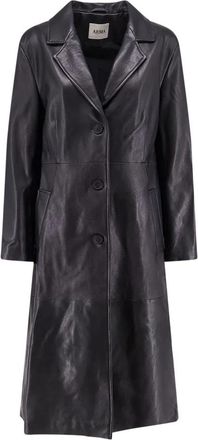 Arma Aisa Leder Mantel - - Coats - Damen - Schwarzk - XS