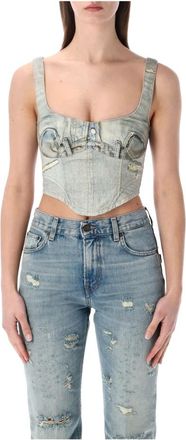 Haikure Femme, Tops, Gris, Taille: 38 FR Elsie Trompe LOeil Top