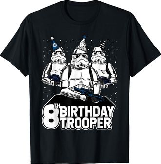 Star Wars Stormtrooper Party Hats Trio 8th Birthday Trooper T-Shirt