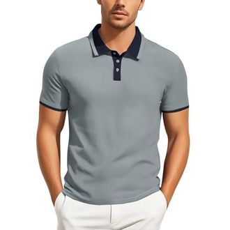 Generic Polo homme &eacute;t&eacute; style d&eacute;contract&eacute; Convient pour les trajets daffaires T-shirt &agrave; manches courtes, gris, XXL