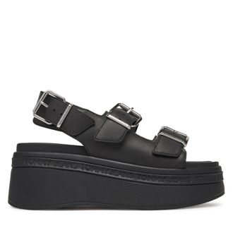 Tommy Jeans Sandalen Tommy Jeans Tjw Wedge Sandal EN0EN02774 Schwarz