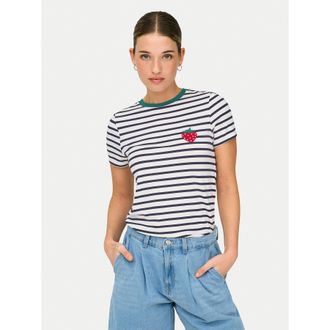 Only T-Shirt Heart 15318959 Wei&szlig; Regular Fit