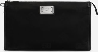 Dolce & Gabbana Pochette Aus Nylon Logo - Mann Geldb&ouml;rsen Und Kleinlederwaren Schwarz Onesize