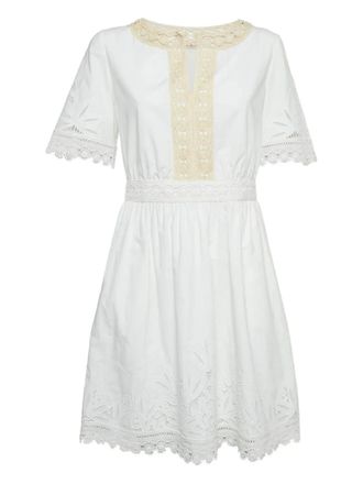 Tory Burch Pristine Kleid mit Spitze - Wei&szlig;