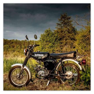 Generic Foto-Poster, Wanddekoration, 100 x 100 cm, Simson Black Bike, Nr. H10098Z_PL1EE