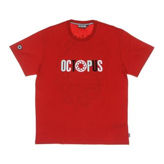 Octopus Rotes Logo Tee Herren T-Shirt - - Tops - Herren - Rot - XL