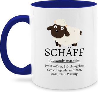 Shirtracer Tasse Tassen 325ml - Kollegen - Sch&auml;ff substantiv | Geschenk Chef Weihnachtsgeschenke Chef Wichtelgeschenk Chefs lustig - 325 ml - Dunkelblau - gesche