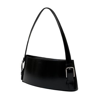 Coperni Womens Ergonomic Calfskin Shoulder Bag Black