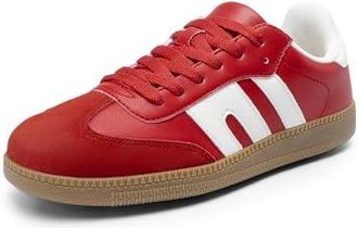 Dream Pairs Baskets Mode pour Femmes Respirantes et Confortables Chaussures de Sport à Lacets Décontractées,Size 41.5,Rouge,DWUMFN2550