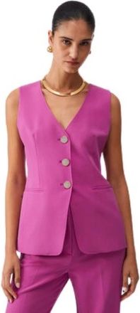 Liu Jo Femme, Vestes, Violet, Taille: 36 FR Gilet Coupe Standard