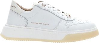 Alexander Smith Femme, Chaussures, Blanc, Taille: 37 EU Baskets en Polyester avec Composition en Cuir