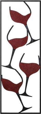 Hanah Home Hand-Painted Decorative Metal Accessory, 32 x 5 x 90 cm, 100% Metal (0.8 mm) | Unique Color Variations for Stylish Home Decor