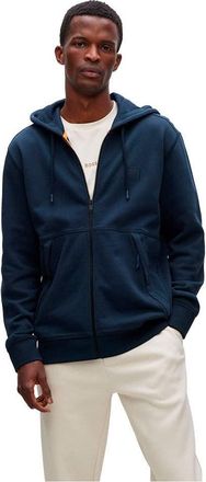 BOSS Herren Zetalky Kapuzenjacke aus Baumwoll-Terry mit Logo-Aufnäher Dunkelblau S