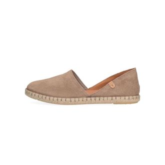 Verbenas Taupe Suede Espadrilles Carmen Style - - Shoes - Damen - Braun - 36 EU