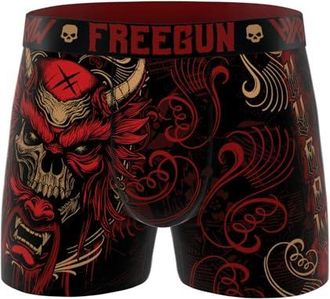 Freegun Boxer Homme Microfibre HYRAW (FR/ES, Alpha/Lettres, TTG, Taille Normale, Taille Normale, Red)