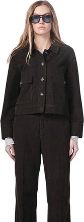 Mason's Veste Odette en velours 500 c&ocirc;tes - Femme - Vestes - Brun - Taille: 40 FR
