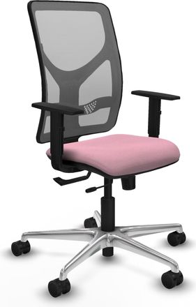 Piqueras y Crespo Schreibtischstuhl mit 1D-Armlehnen, h&ouml;henverstellbare Lendenwirbelst&uuml;tze, ausgestattet mit Syncro/Traslack und Schneideschaum, mit Rollen von 65 mm, N