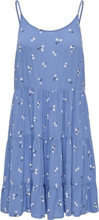 Only Damen Sommerkleid Onlmaj Life S/L AOP Short Dress WVN Noos, Blau, XXS