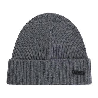 HUGO BOSS Gerippte Strickm&uuml;tze - - Accessories - Herren - Grau - ONE SIZE
