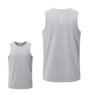 Generico D&eacute;bardeur de sport fonctionnel respirant pour homme - T-shirt de fitness &agrave; s&eacute;chage rapide pour lentra&icirc;nement et la course &agrave; pied, gris, XXL