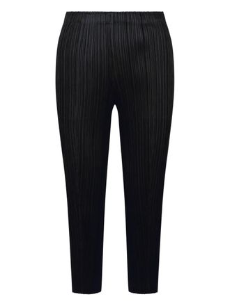 Pleats Please Issey Miyake pantalon à design plissé - Noir