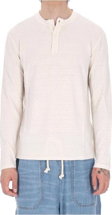 Roberto Collina Homme, Tops, Beige, Taille: 2XL T-shirt Serafino