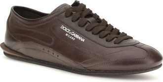 Dolce & Gabbana Calf Leather Low-Top Sneakers - Brown