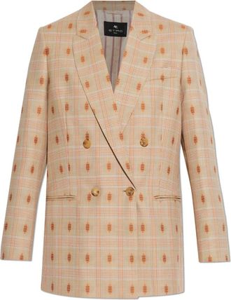 Etro Femme, Vestes, Multicolore, Taille: 38 FR Blazer Crois&eacute; en Laine