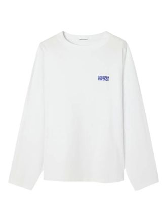 American Vintage t-shirt Gixy &agrave; manches longues - Blanc