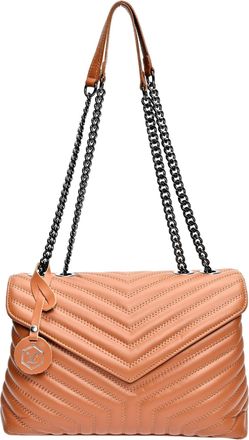 Luisa Vannini Braune Lederhandtasche