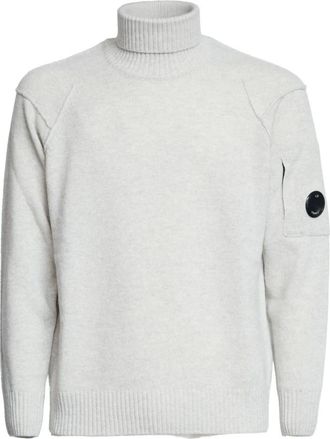 C.P. Company C.p. Company, Homme, Pulls, Gris, Taille: M Pull col roul&eacute; en laine dagneau GRS